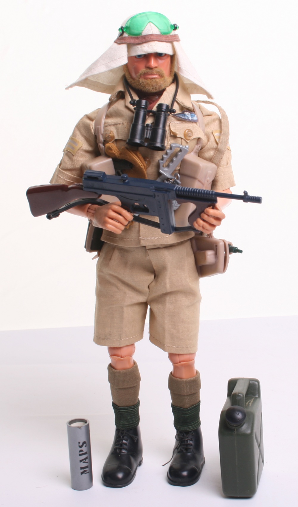 Scarce Palitoy vintage Action Man Long Range Desert Group on blond ...