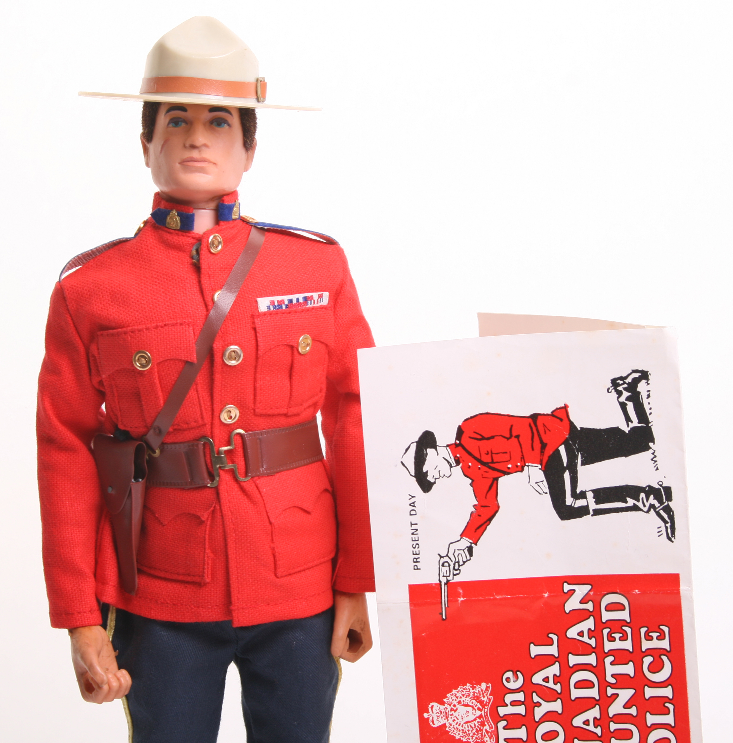 Palitoy vintage Action Man Royal Canadian Mounted Police on brown ...