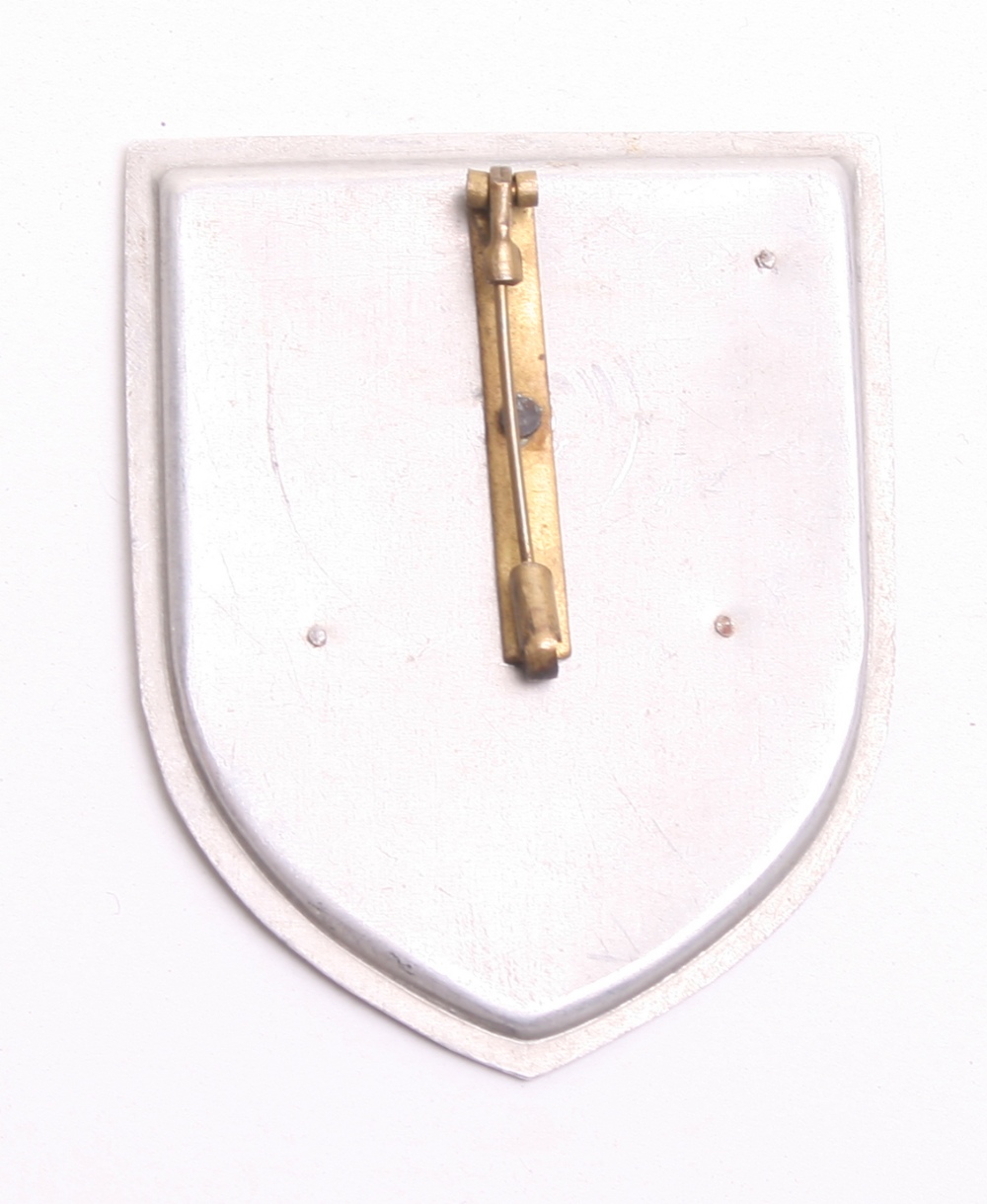 Rare WW2 Beja Battle Badge, aluminium shield with red felt centre ...