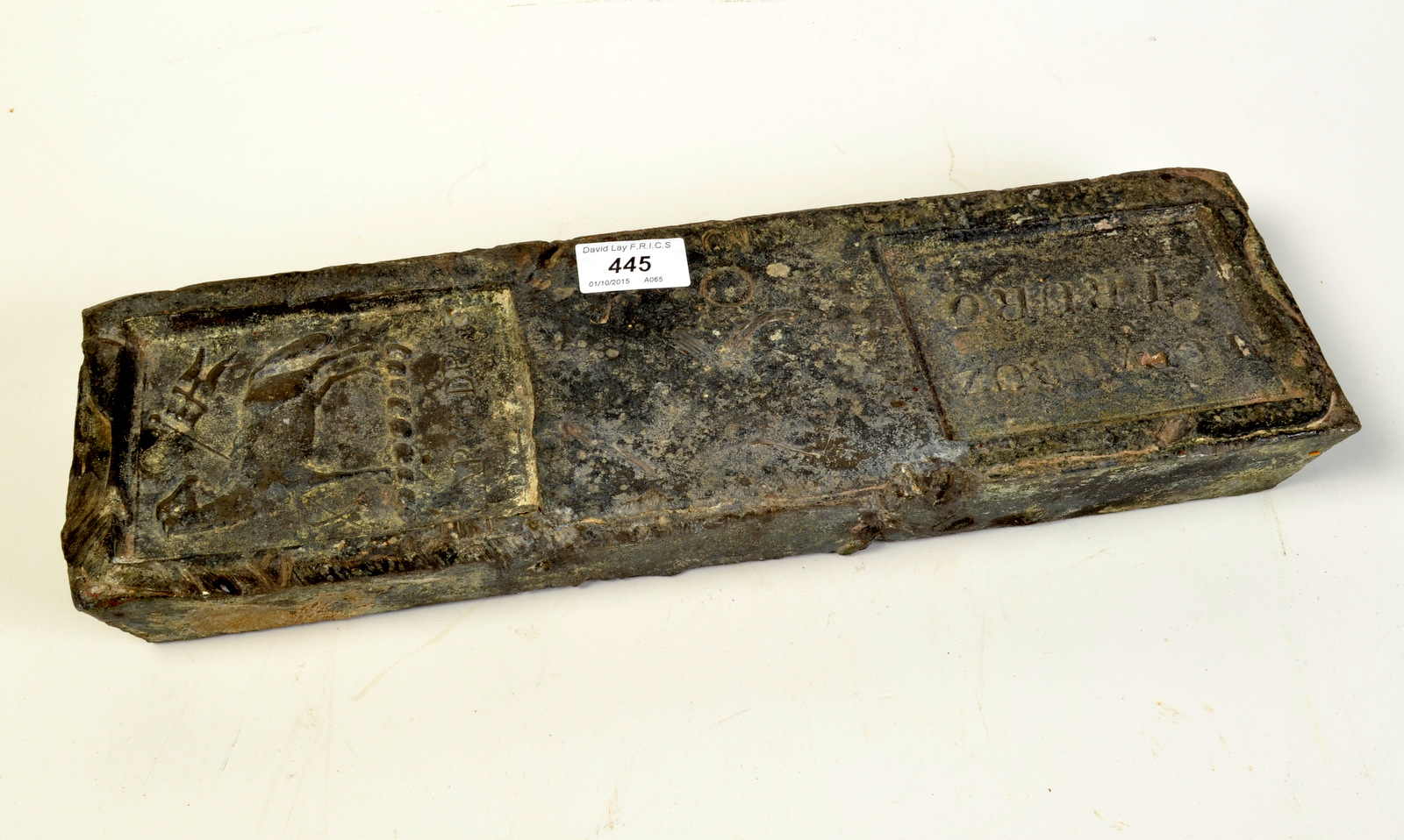 A 19th century Cornish tin ingot from the wreck of the SS Cheerful ...