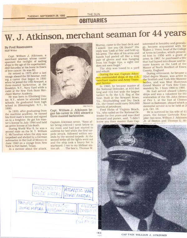 WWII U.S. MERCHANT MARINE, EPAULETTES, CAP BADGE, RIBBONS IN SHADOWBOX ...