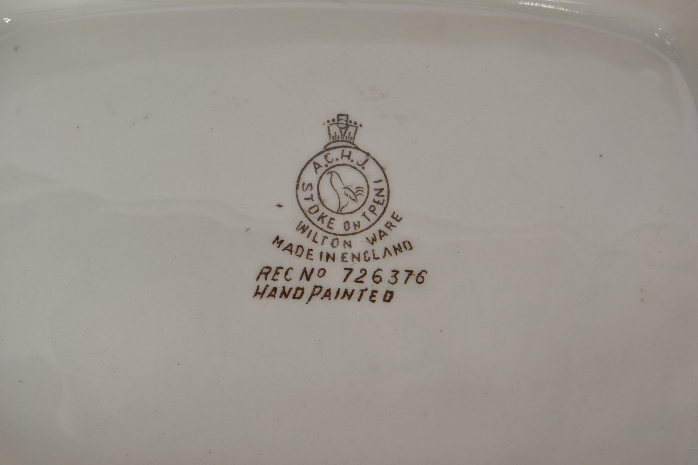 A vintage Wilton Ware of Stoke On Trent hand painted coloured twin ...