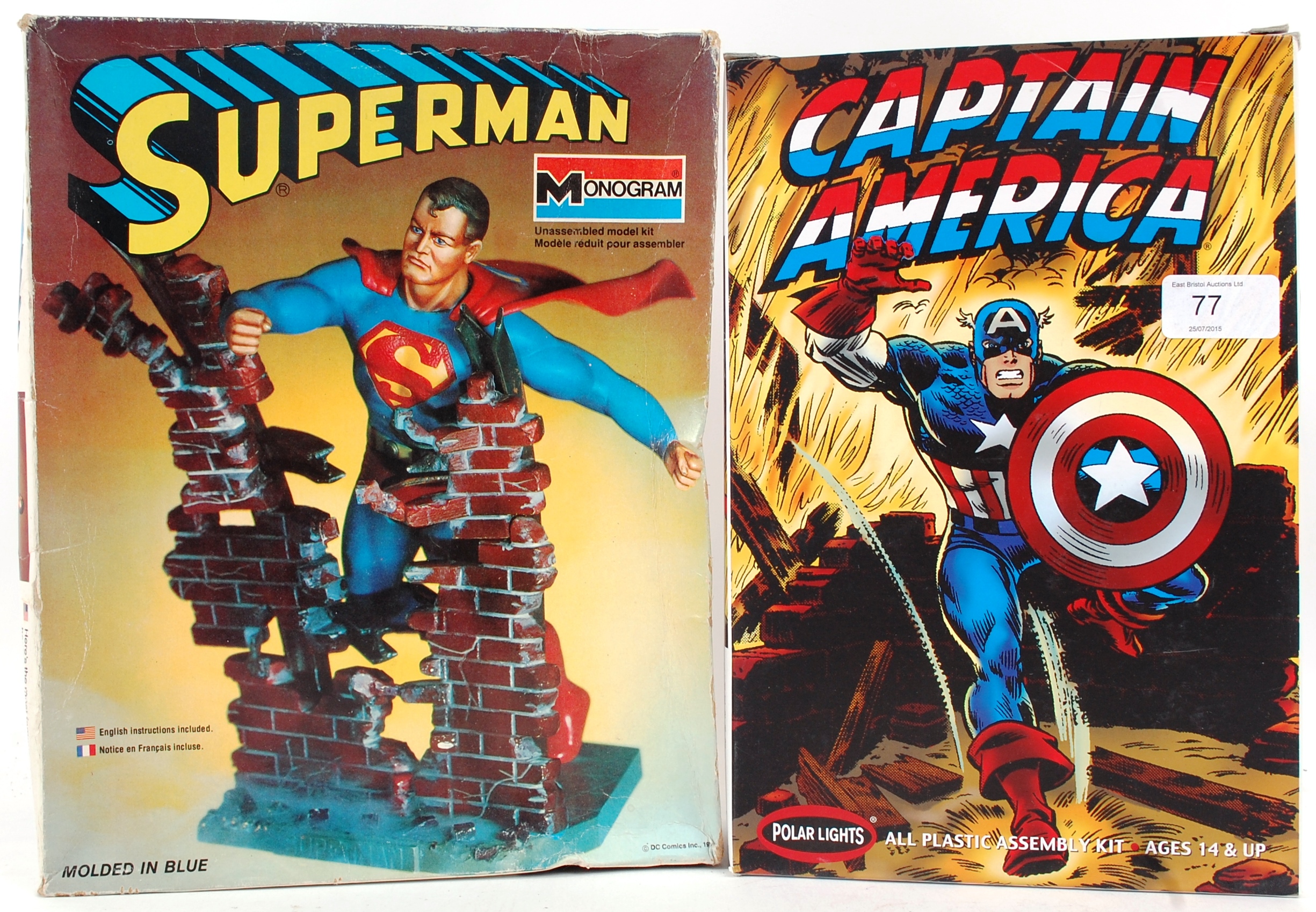 SUPERHERO MODELS; A vintage Monogram DC Comics Superman model kit ...