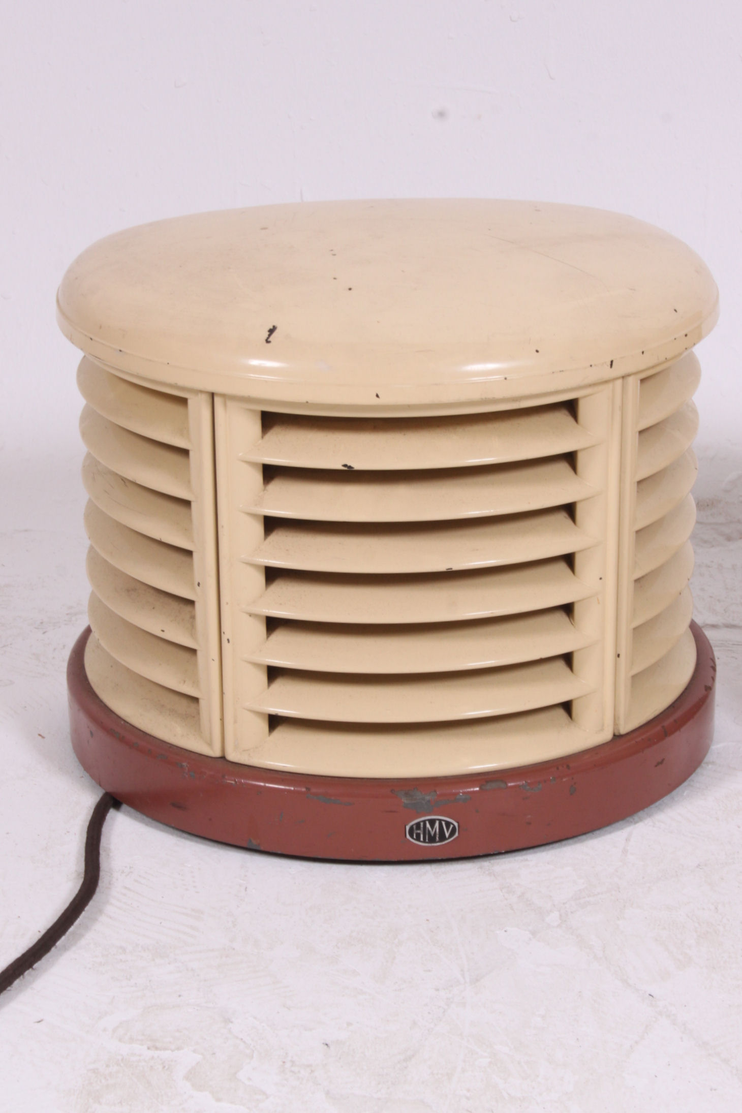 A pair of vintage 1950's Art Deco HMV heaters in the manner of ...