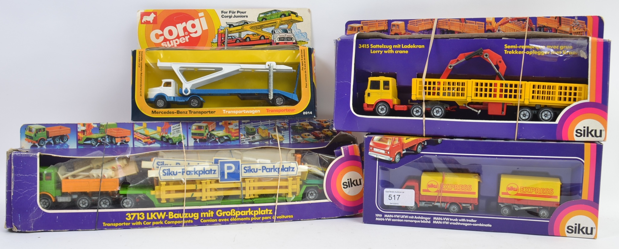 SIKU; A collection of Siku & Corgi boxed diecast model lorries - to ...