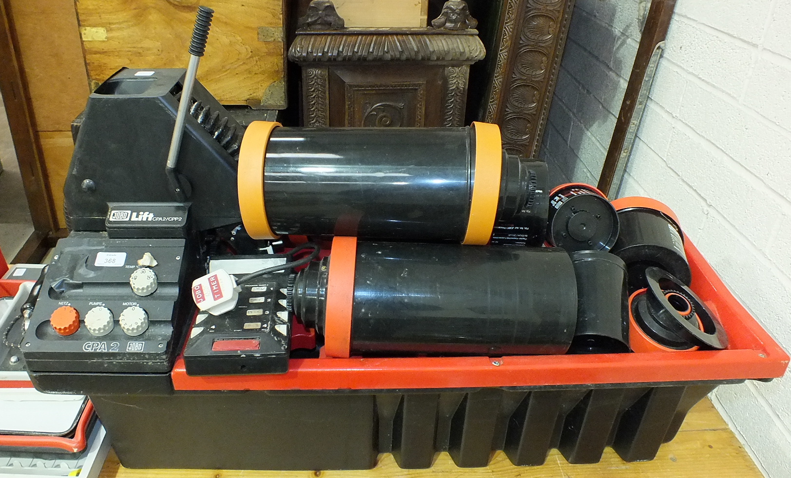 A Jobo Lift CPA2/CPP2 rotary processor with test drum, Jobodrum ...