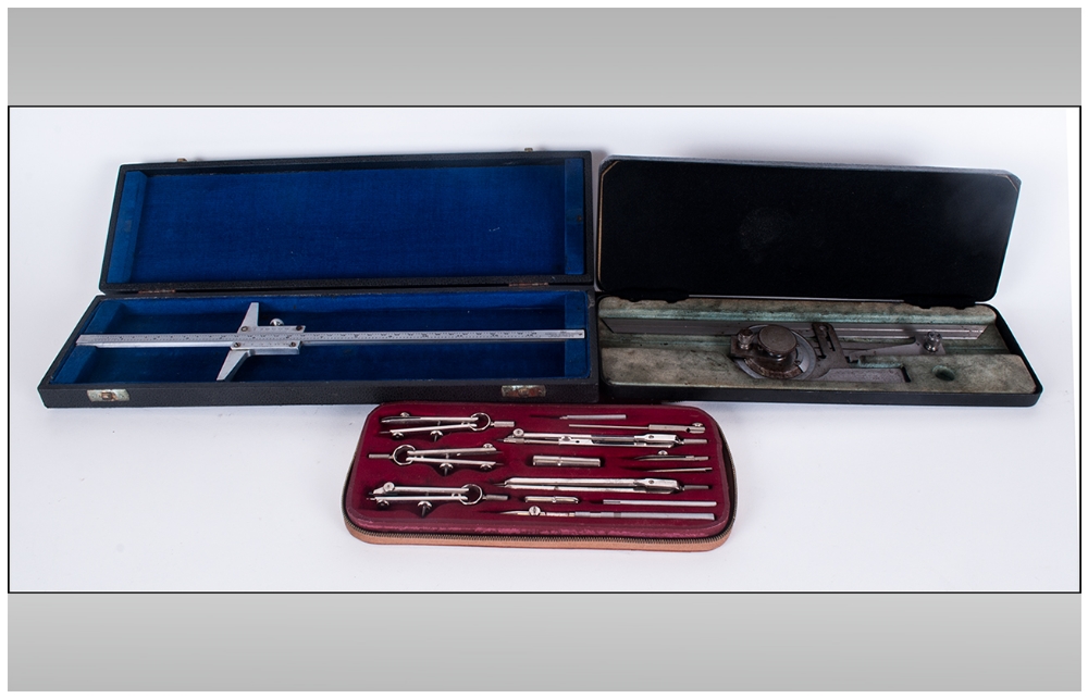 3 Boxed Draughtsman Sets, 1 Containing A Moore & Wright 995 Engineers ...