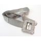 A Chinese silver mesh belt applied with shou characters, the buckle ...