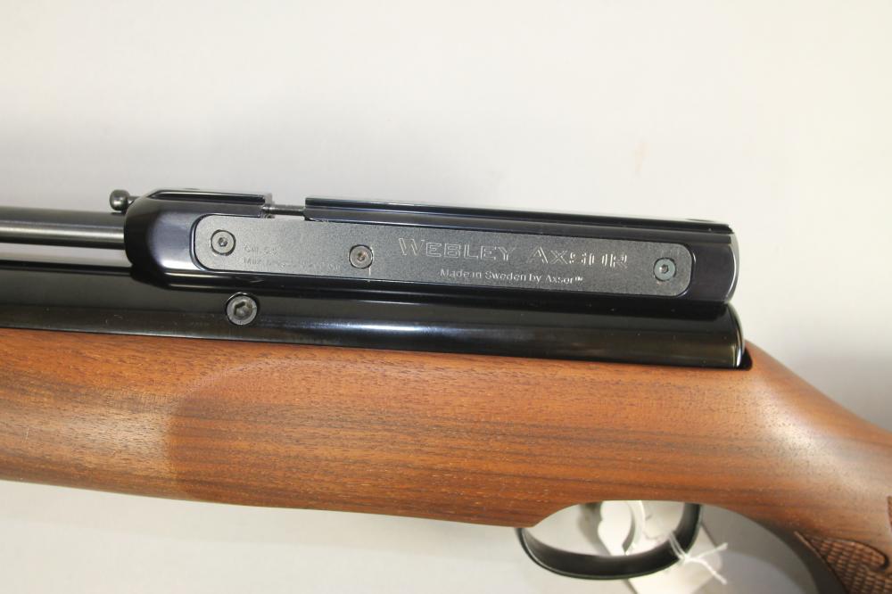 A WEBLEY AXSOR PCP .22 AIR RIFLE, with 20 ¼" barrel, suppressor and ...