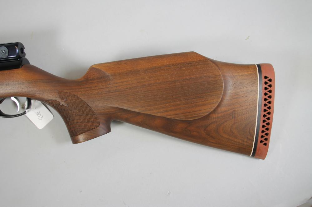 A WEBLEY AXSOR PCP .22 AIR RIFLE, with 20 ¼" barrel, suppressor and ...