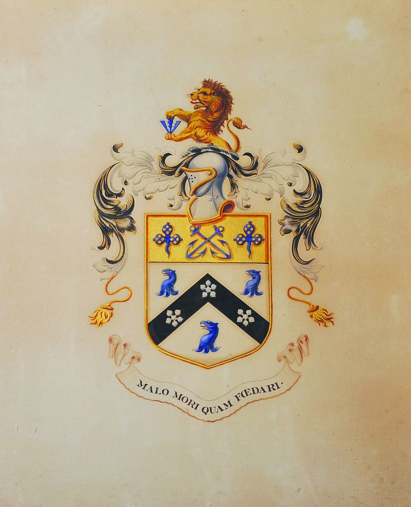 19th Century Irish School The ‘Ryan’s’ Coat of Arms, with the Motto ...