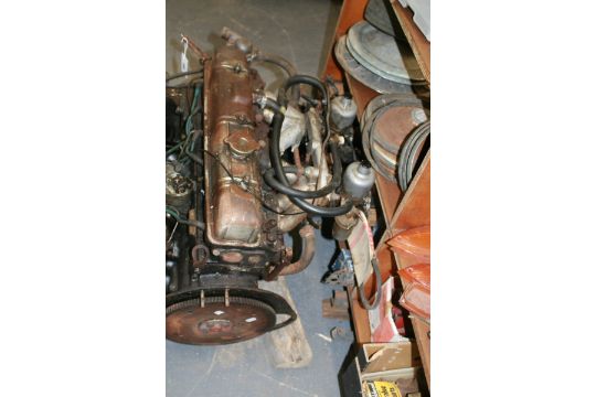 A Triumph 2500 engine. A Triumph dashboard and a large collection of ...