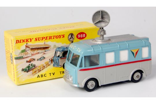 Dinky, 988 ABC TV transmitter van, blue/grey, aerial dish in sealed ...