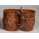 An Edward Bingham Castle Hedingham Pottery double puzzle mug, the ...