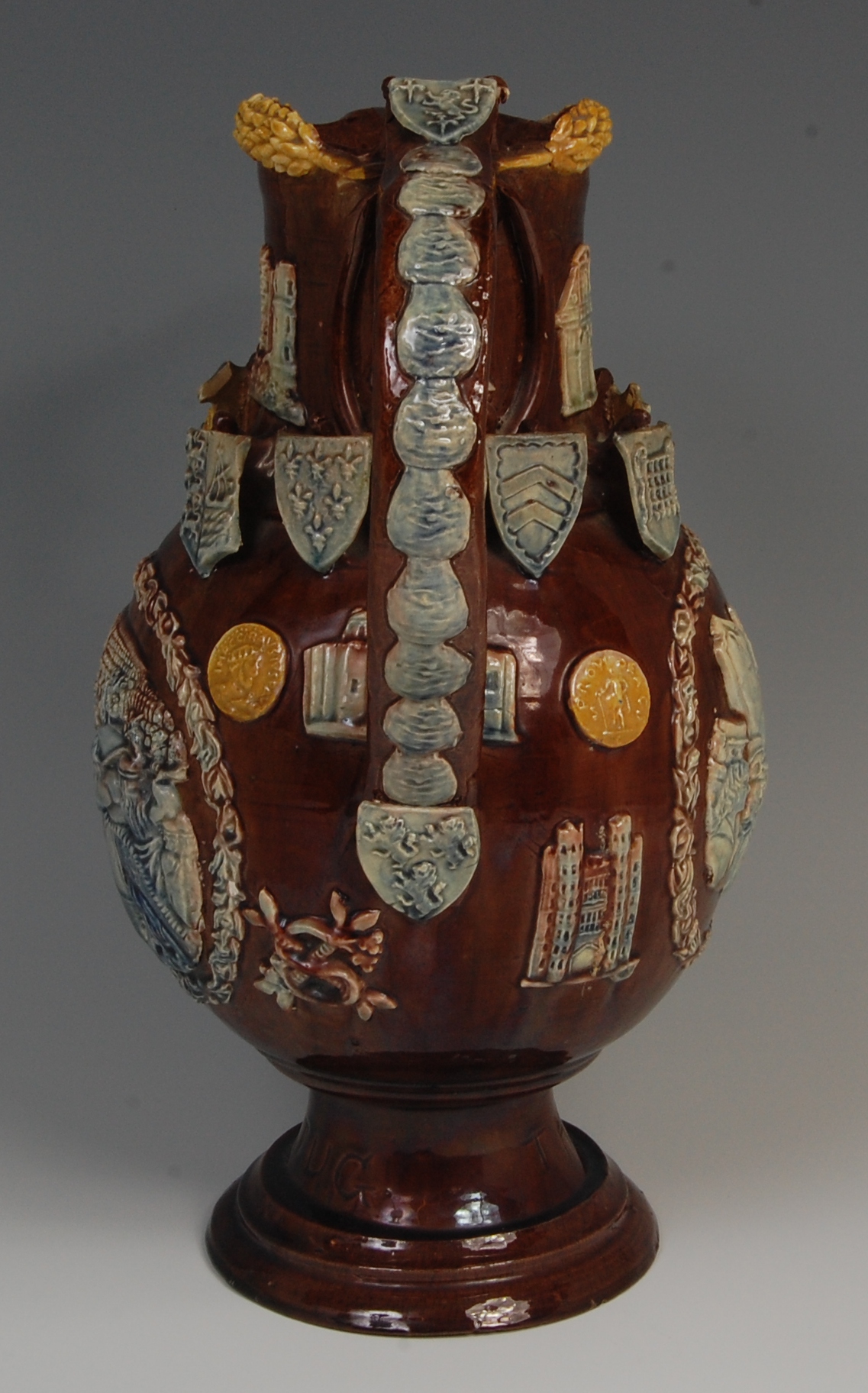 An Edward Bingham for Castle Hedingham Pottery Essex jug, decorated ...
