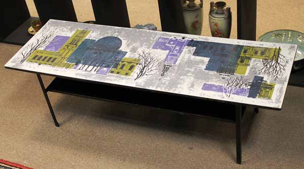 1960'S JOHN PIPER COFFEE TABLE the rectangular formica top decorated ...