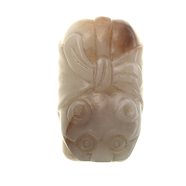 A Small Jade Carving of a Tiger Carved as a resting tiger wrapped in ...