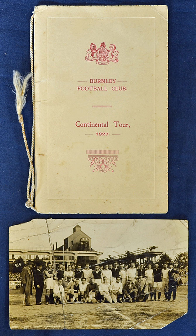 Club Itinerary for Burnley FC on their 1927 club tour of Germany taking ...