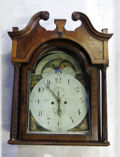 A 19th century mahogany longcase clock, by Waight of Birmingham, having ...