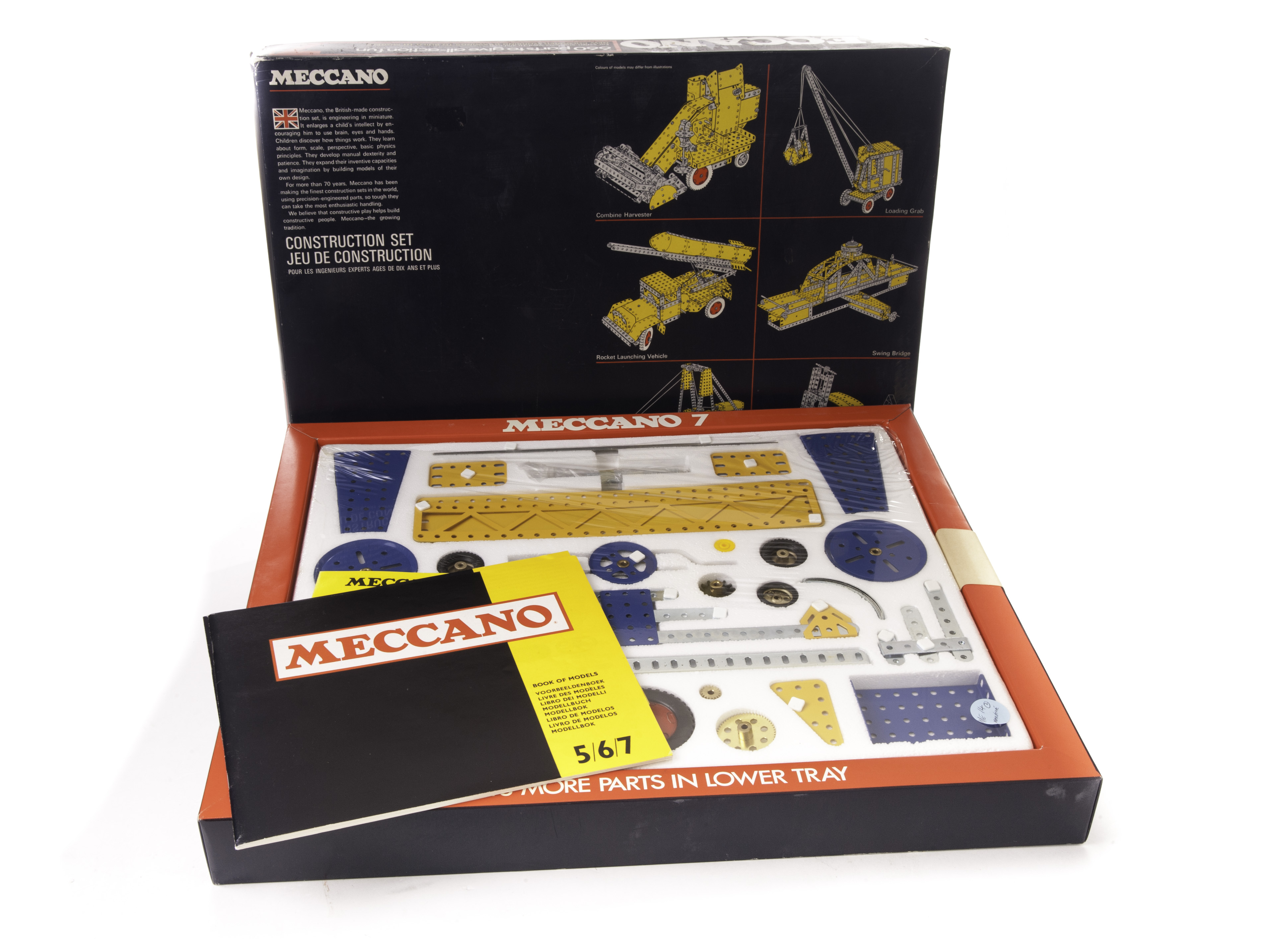 A 1970s Meccano No 7 Set and other Accessories: unopened set with ...