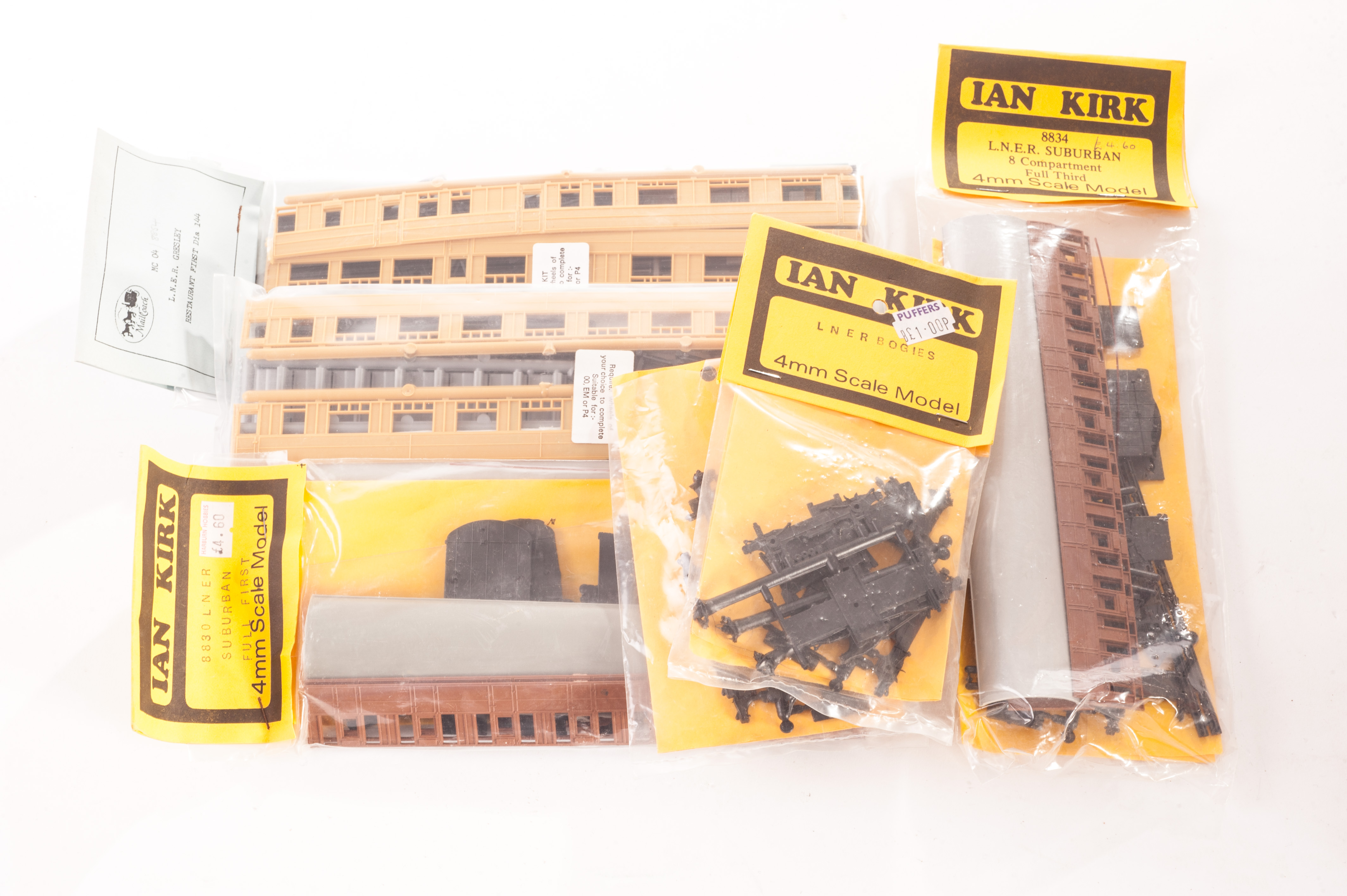 Unbuilt 00 Gauge Coach kits by Ian Kirk: 13 LNER Corridor Coach Kits, 5 ...