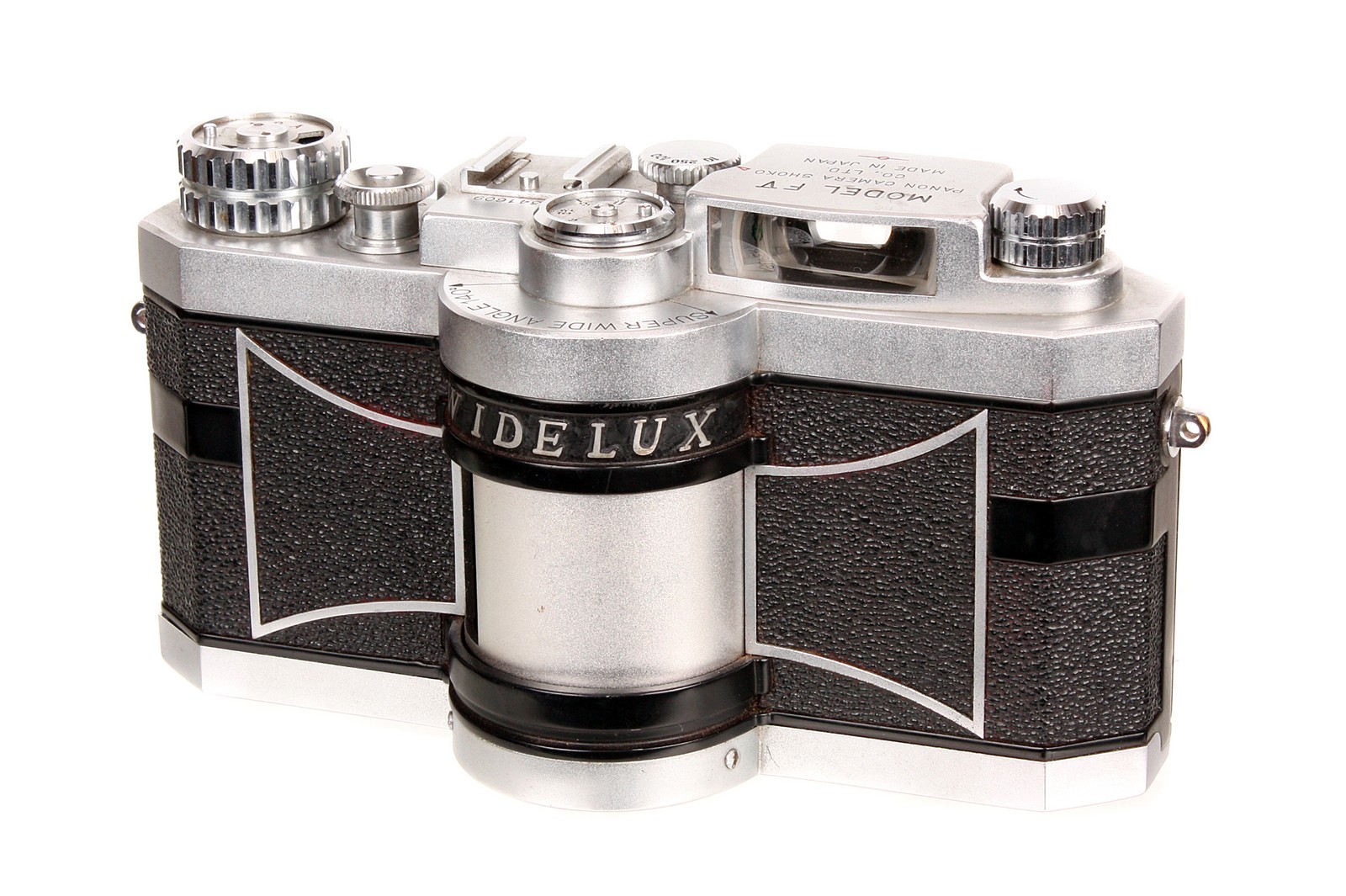 A Pano Camera Co. Widelux FV Camera, chrome, serial no. 341609, with ...