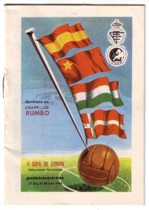 EURO 1964 Very scarce Official UEFA 1964 European Championships ...