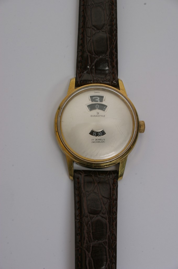 A vintage 1960s Eurastyle Jump Hour Watch with seconds.