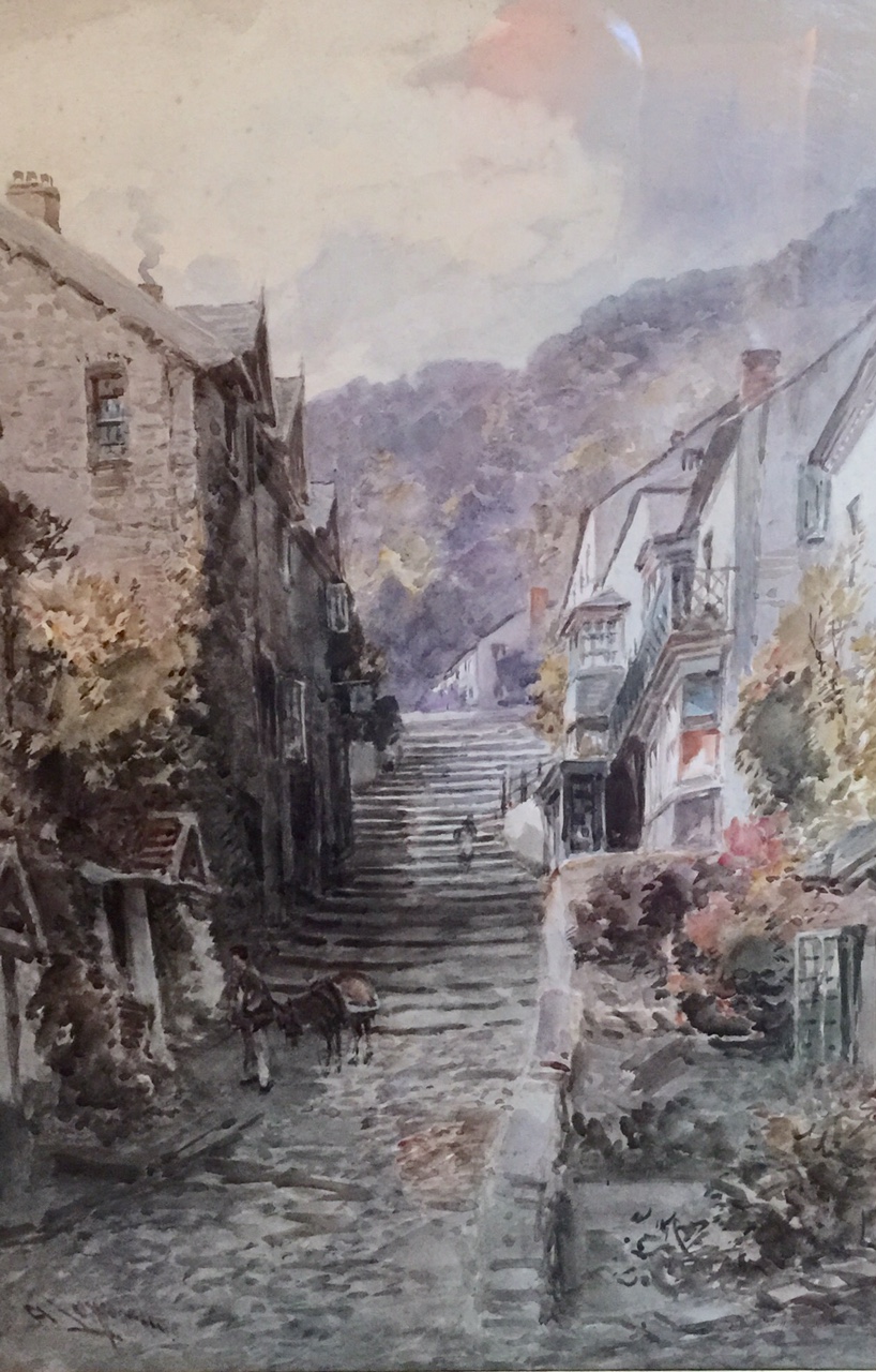 ALFRED LEYMAN, 1856 - 1933, A PAIR OF WATERCOLOURS Views of Clovelly ...