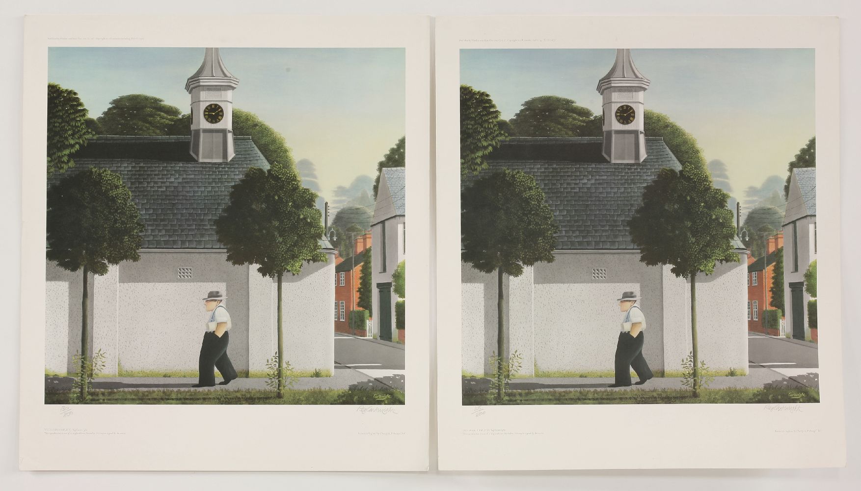 *Reg Cartwright (b.1938) 'THE SUNDAY PAPER' Two limited edition prints ...