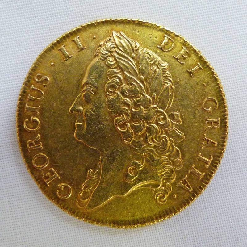 GEORGE II TWO GUINEA COIN 1739