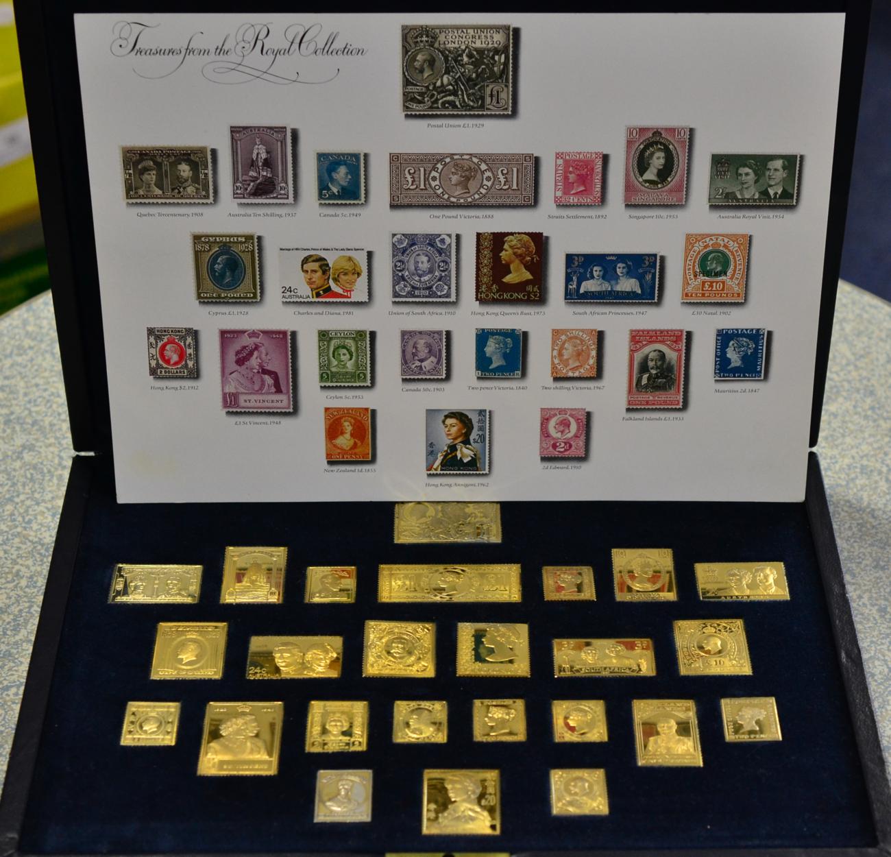 Treasures from The Royal Collection, sterling silver, gold plated stamp ...