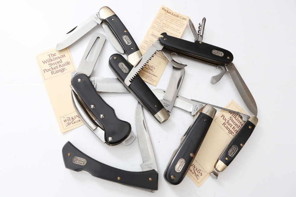 Collection of 7 different Wilkinson Sword pocket knives unused, in ...