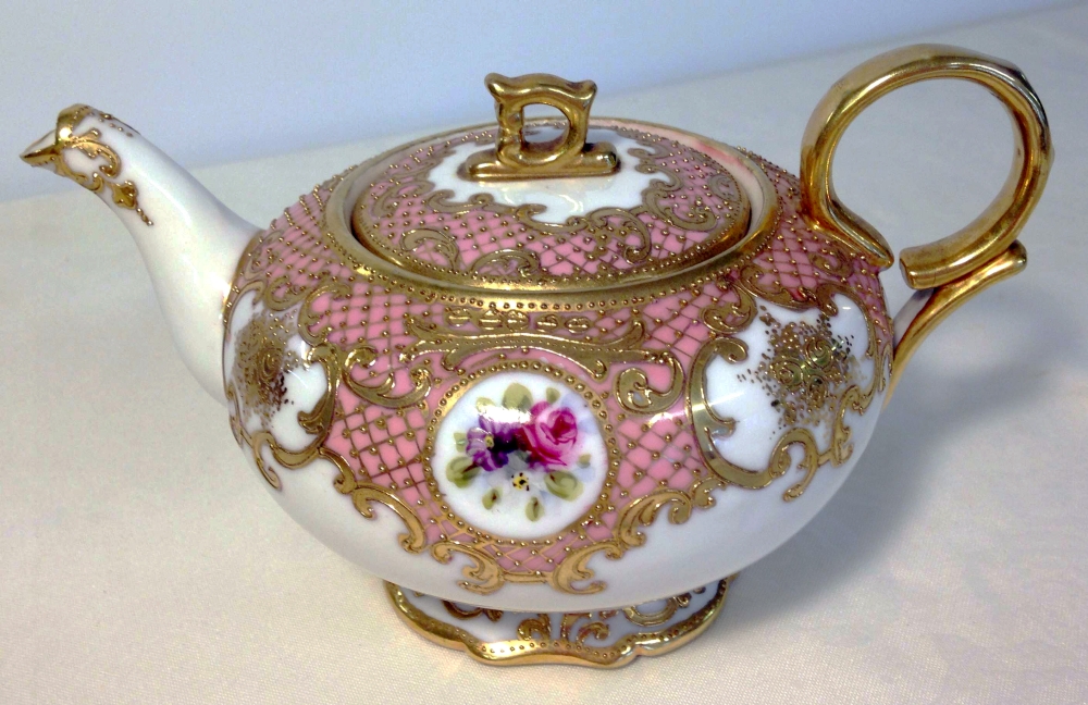 Beautifully decorated Noritake teapot, c1908. Intricately gilded and ...