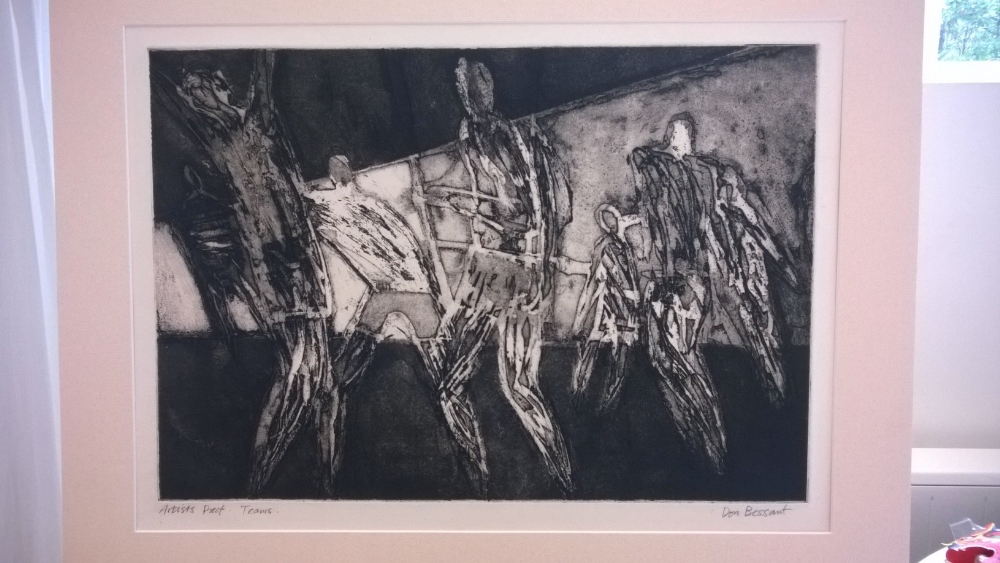 Don Bessant (British, 1941-1993) Teams, Etching with aquatint, artists ...