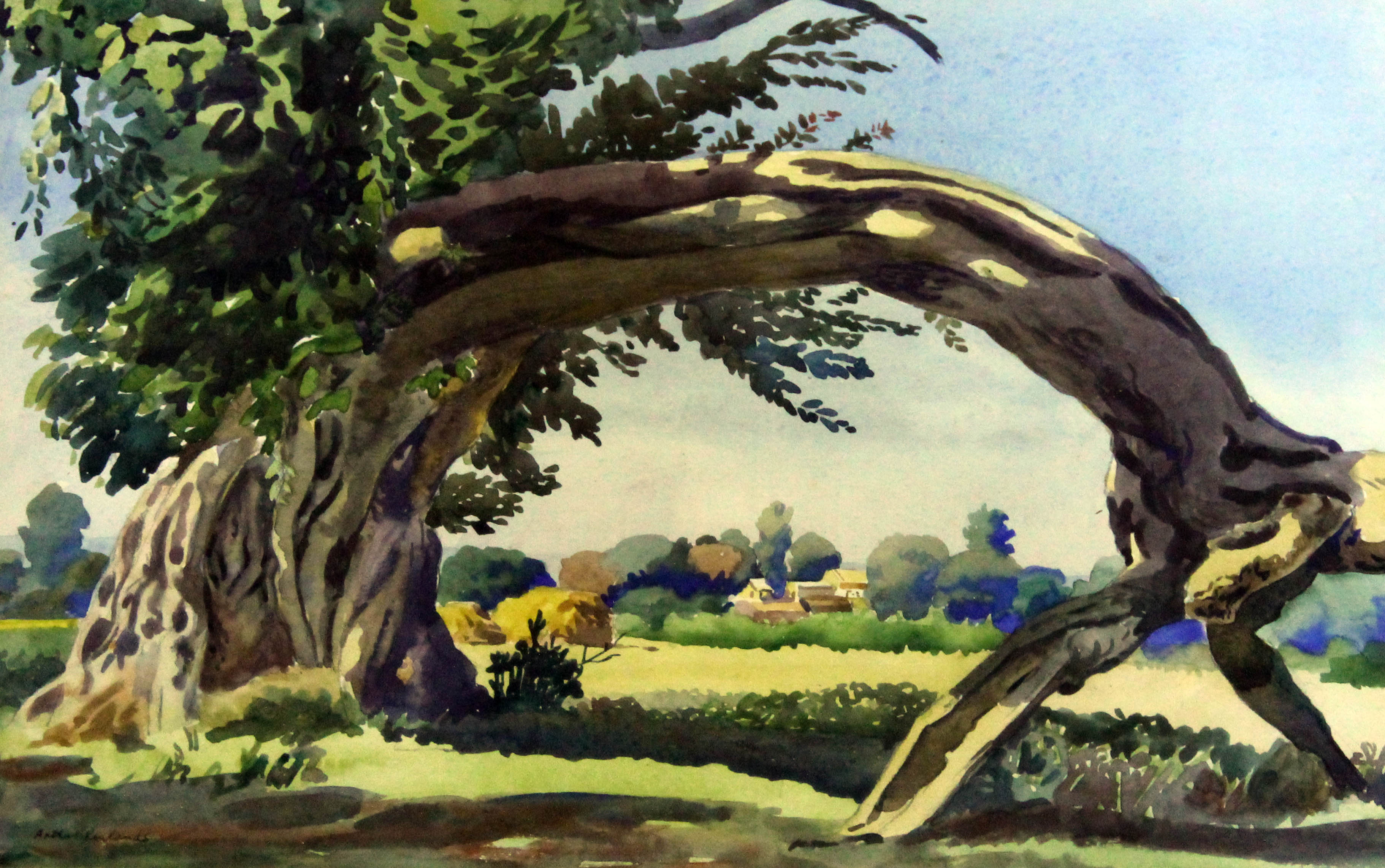 Arthur Rowlands. A group of four landscapes. Watercolour. 34cm x 26cm ...
