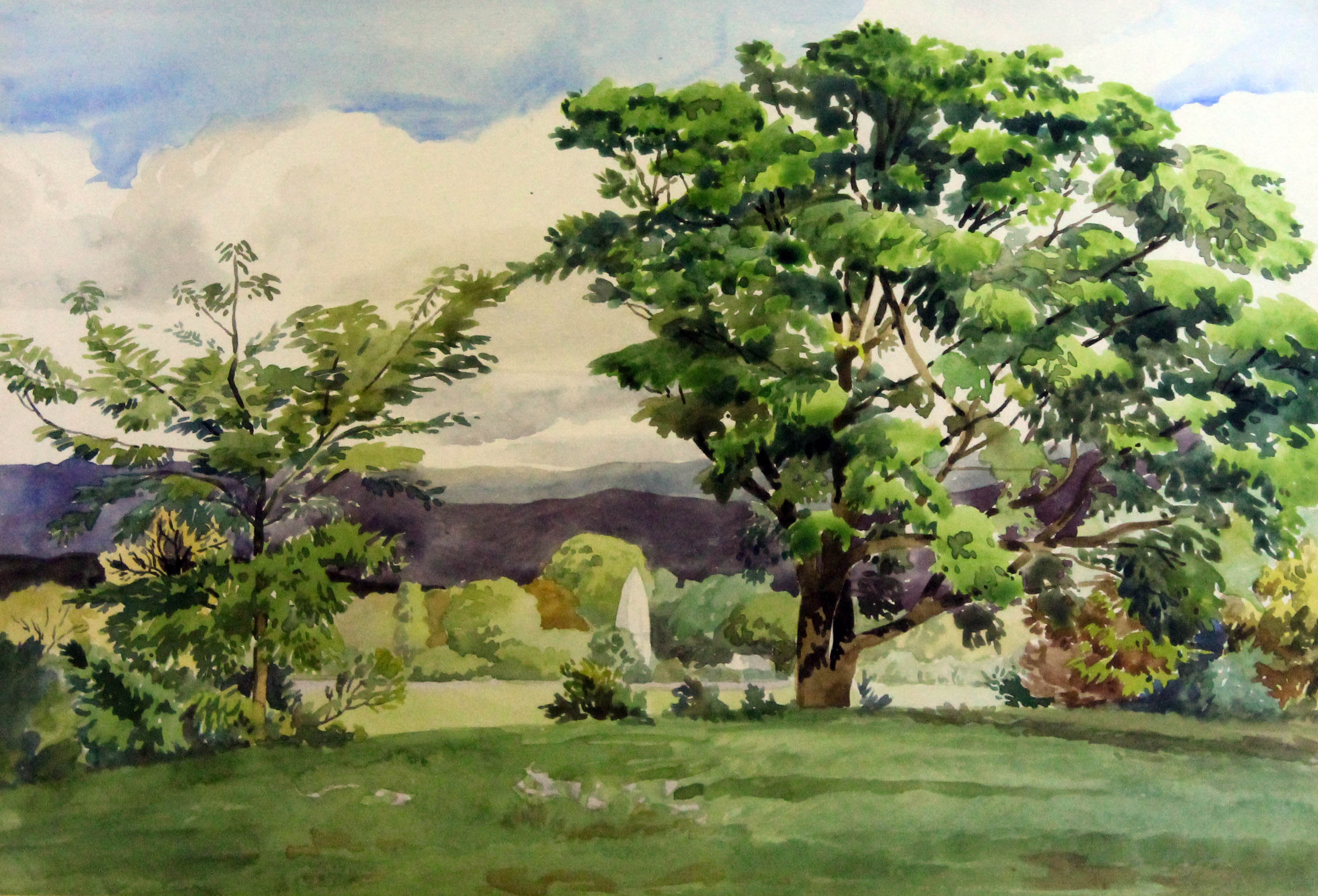 Arthur Rowlands. A group of four landscapes. Watercolour. 34cm x 26cm ...
