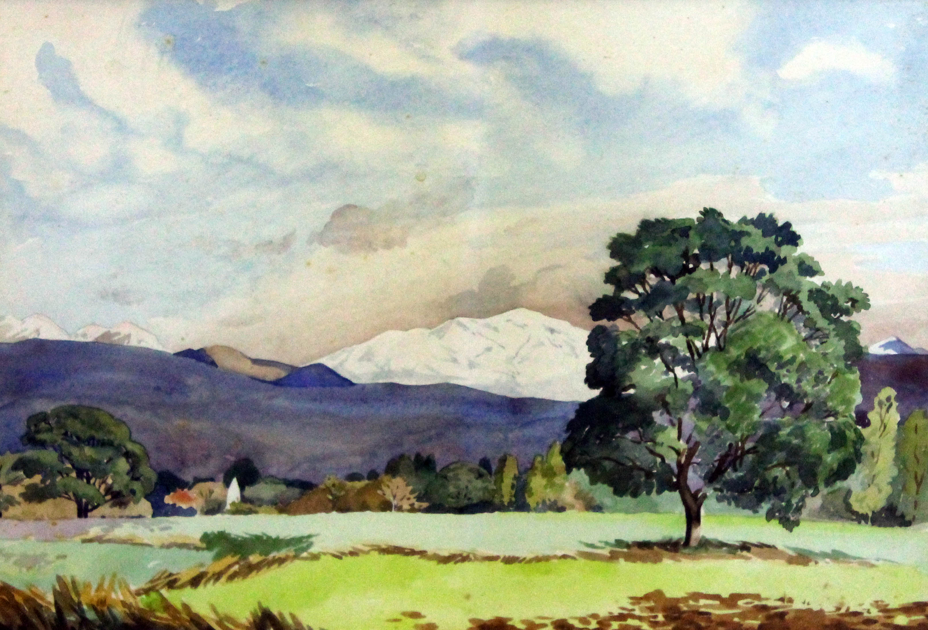 Arthur Rowlands. A group of four landscapes. Watercolour. 34cm x 26cm ...