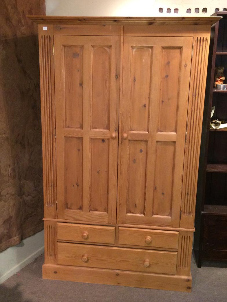 Pine Wardrobe With Drawers Underneath, measures 120 cm wide x 190 high ...