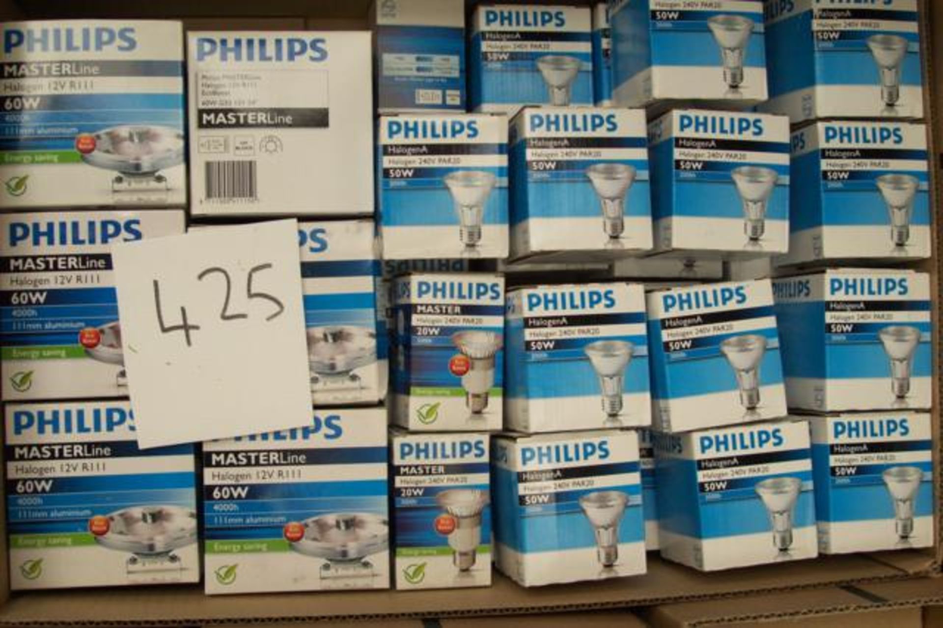 12 x Philips Masterline Halogen 12V R111 60W G53, 6 x Philips Master ...