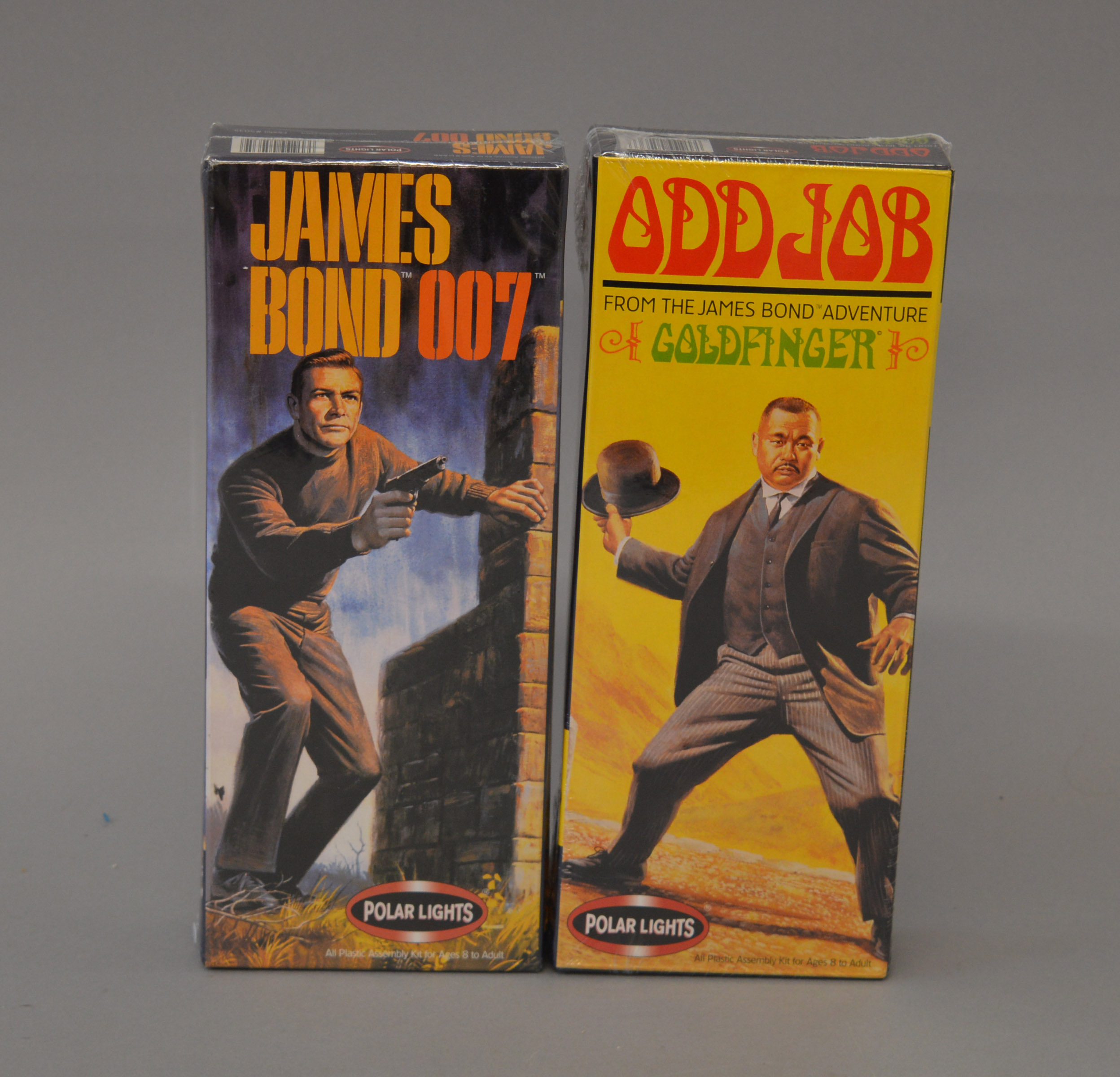 Two Polar Lights James Bond plastic model kits: James Bond 007; Odd Job ...