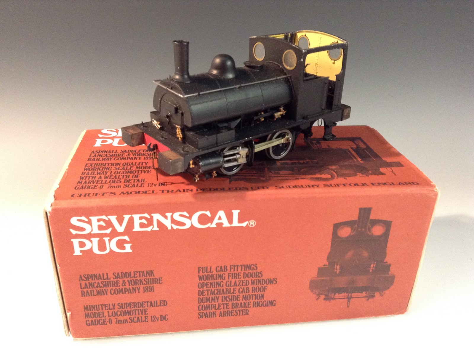O Gauge - a kit built electrical Sevenscal Pug 0-4-0 Aspinall Saddle ...