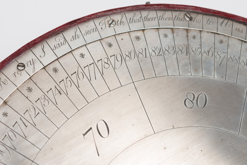 A rare late 18th /early 19th century cryptograph folding cipher machine ...