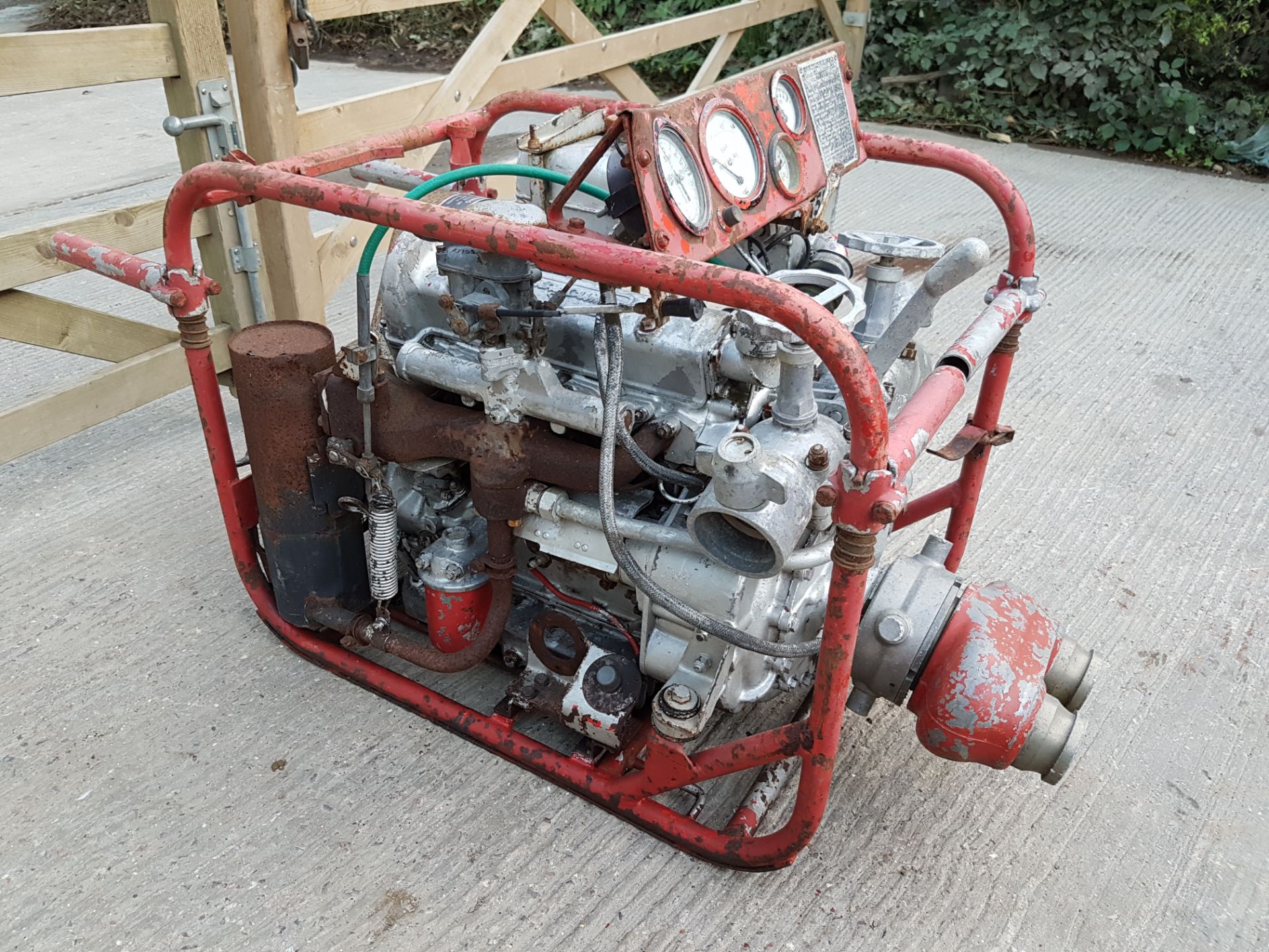 Coventry Climax Engine water pump Ex Fire Brigade. Location: Gatwick, UK