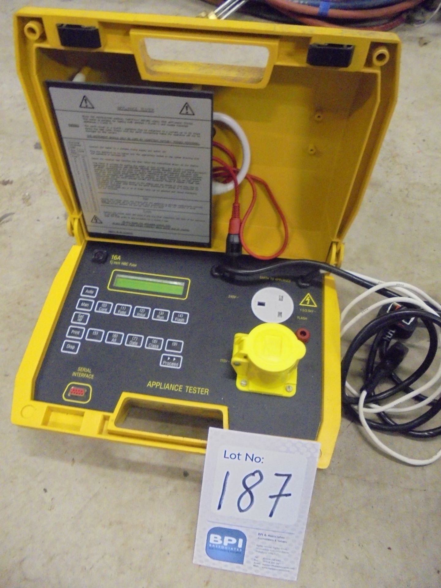 Metrotest MPAT 60 Portable Appliance Tester Appraisal: Serial No ...
