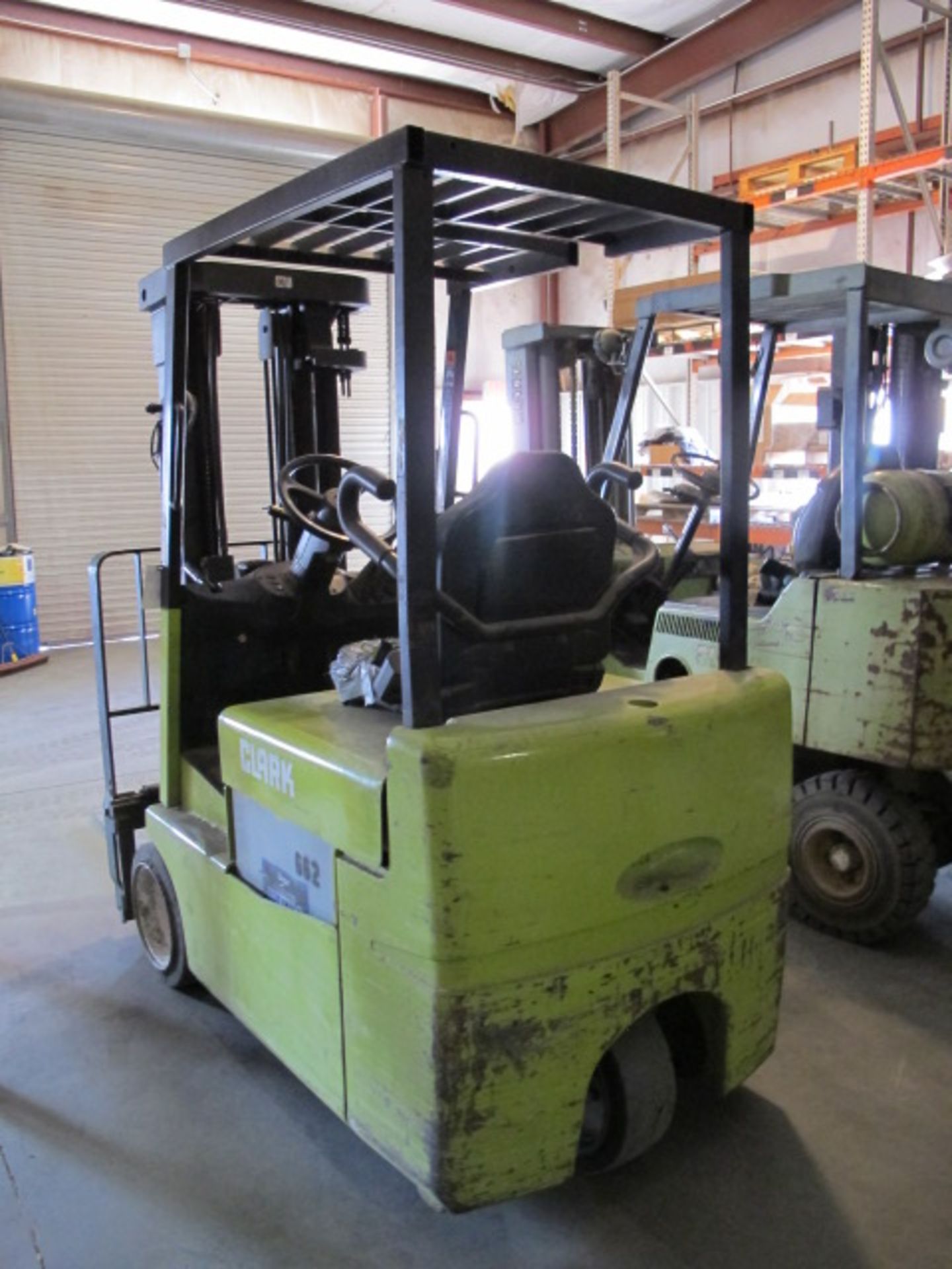 Clark TMG25 2500 Lb Cap Electric Forklift s/n TMG248 0380 7484 FB w/ 3 ...
