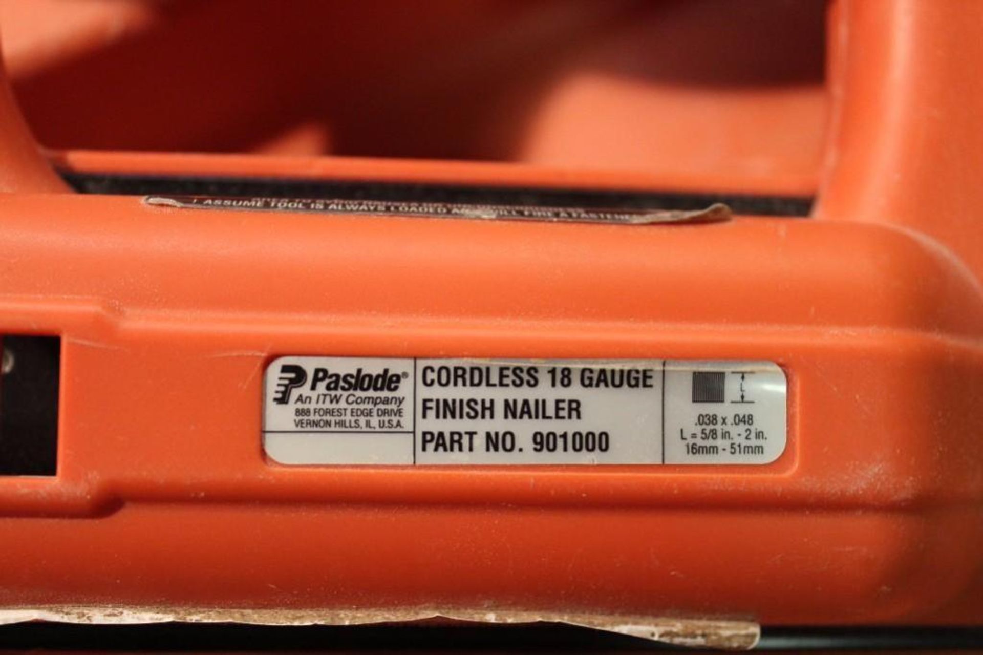 Paslode 18 gauge cordless finish nailer Part No.901000