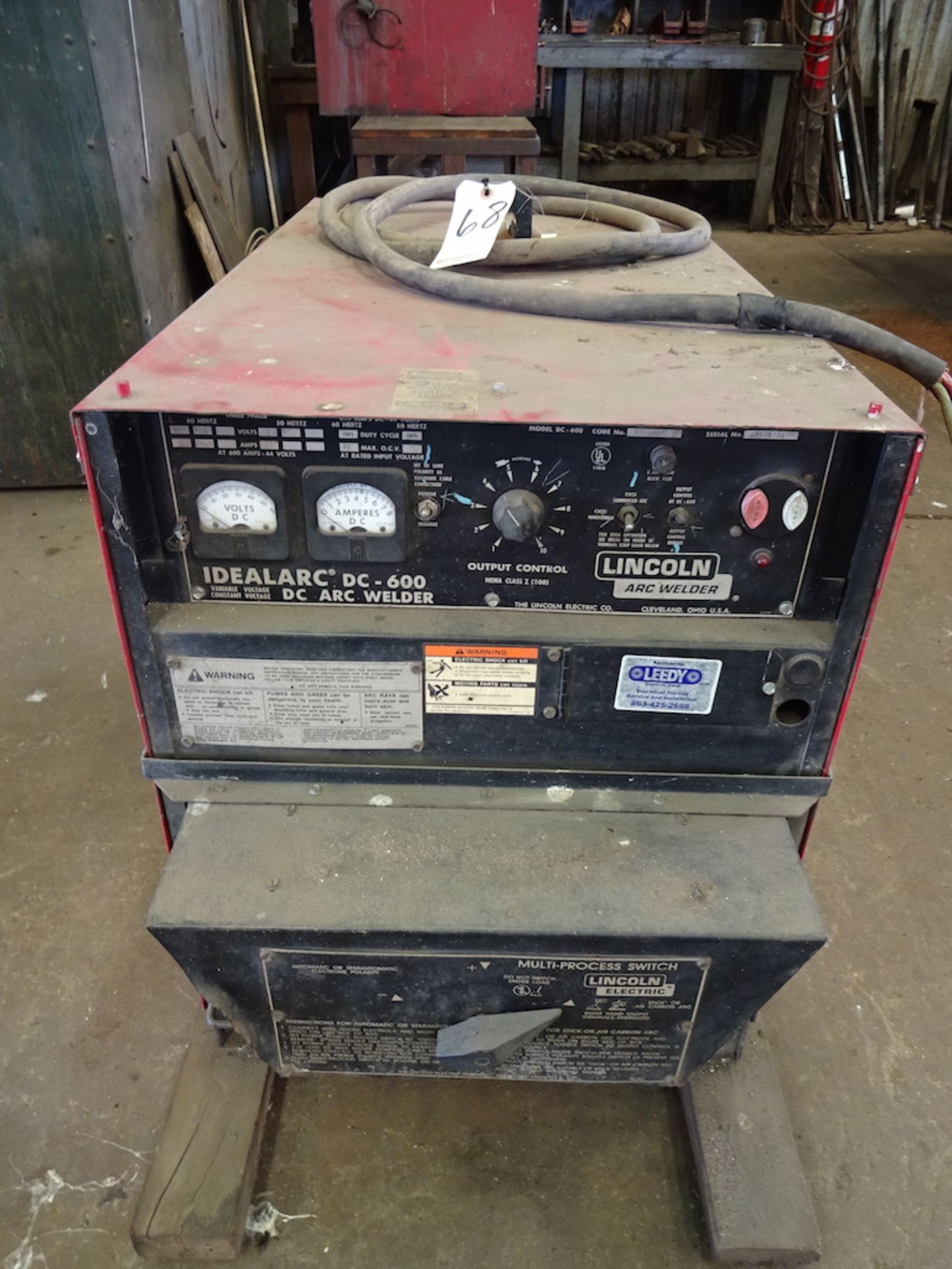 LINCOLN IDEALARC MODEL DC600 600 AMP ARC WELDER: S/N AC835704; 230-460 ...