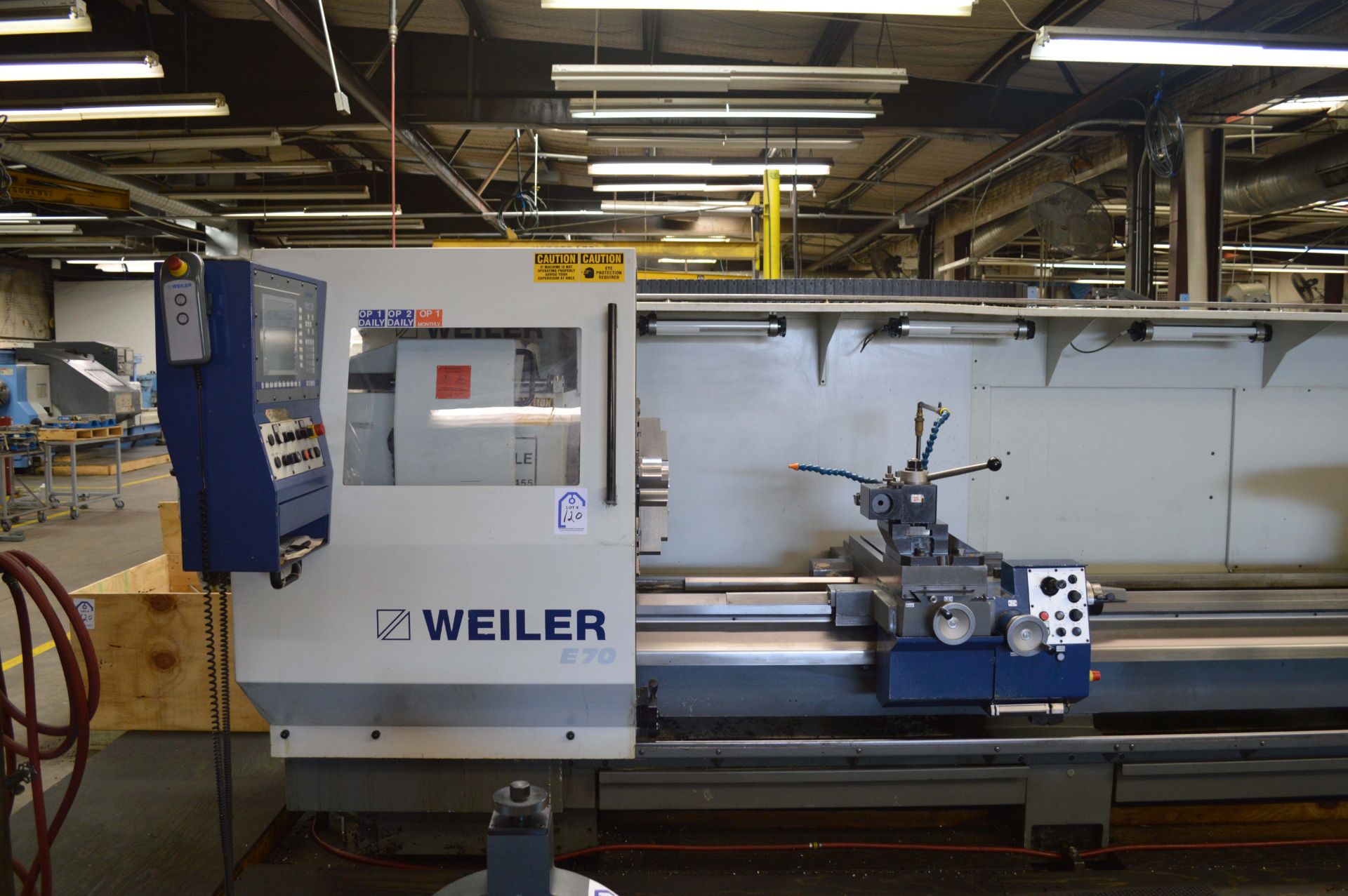 Weiler E70X3000 CNC Flat Bed Teach Lathe, Weiler Touch Screen Teach CNC ...