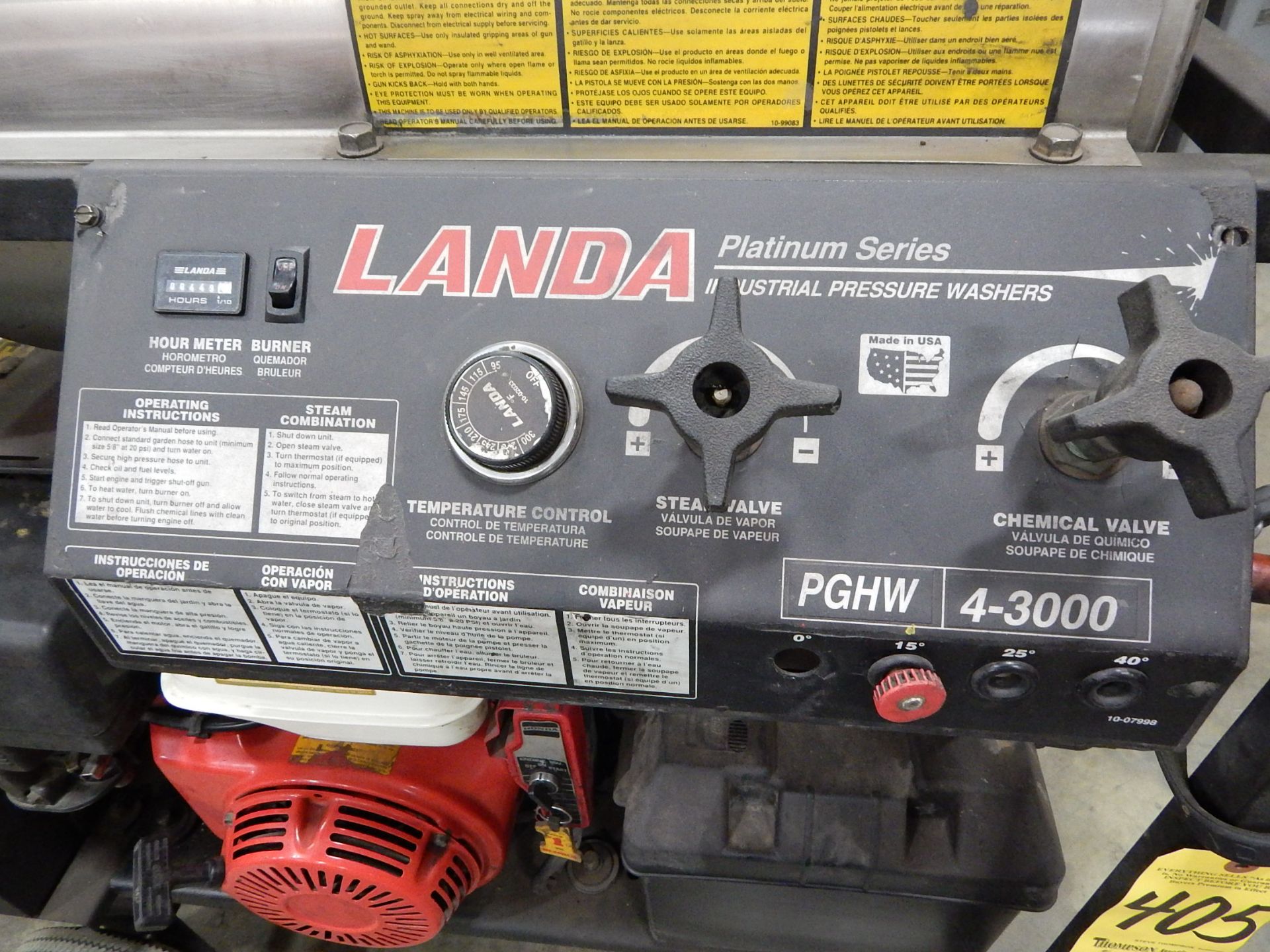 Landa Model PGHW 4-3000 Gas-Powered Hot Water Pressure Washer, Electric ...
